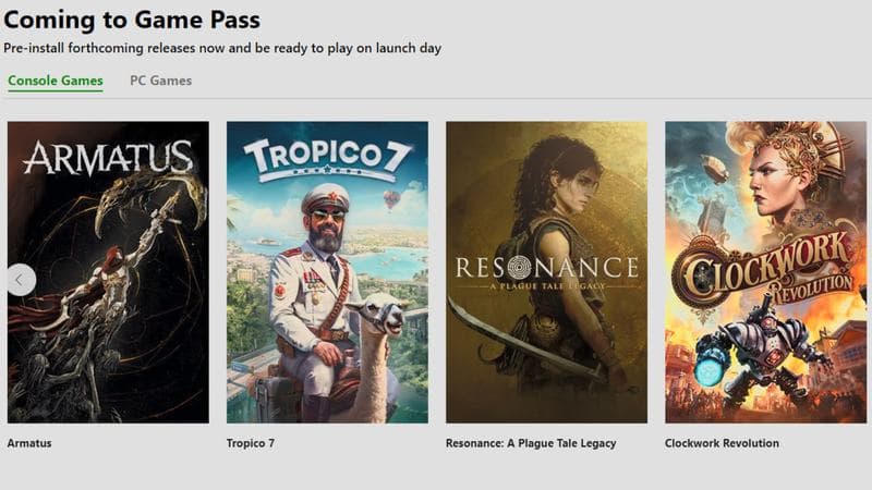 Het lijkt er op dat er heel wat nieuwe games naar Game Pass komen ...